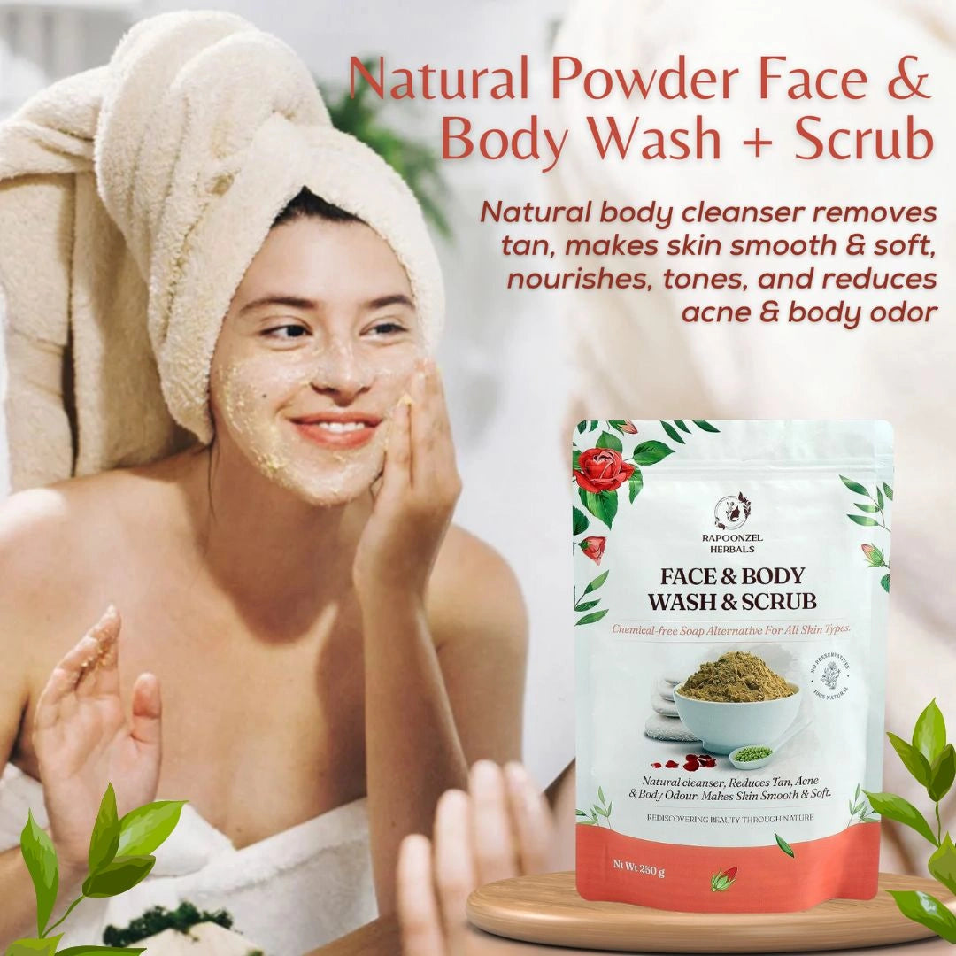 Face & Body (Wash + Scrub) – RapoonzelProducts